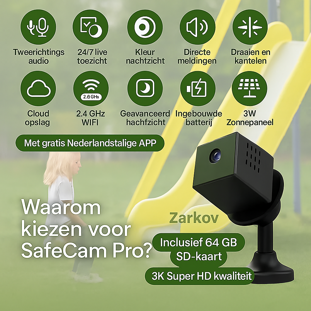 SafeCam Pro | Always Secure – Even Without Internet or Power – Zarkov